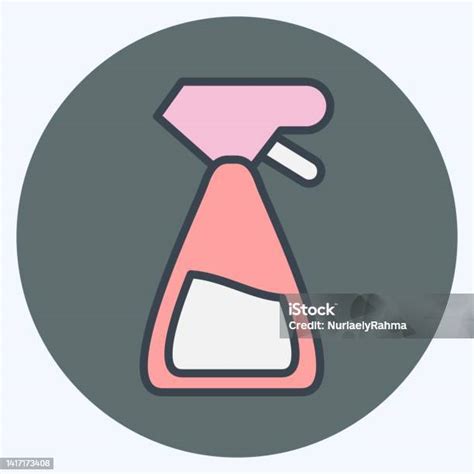 Botol Semprot Ikon Cocok Untuk Simbol Taman Gaya Pasangan Warna Desain