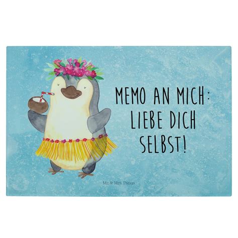 Mr And Mrs Panda Servierbrett Pinguin Kokosnuss Eisblau Geschenk