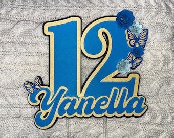 12 Pcs Number Cake Topper Custom Cake Topper Birthday Cake Topper