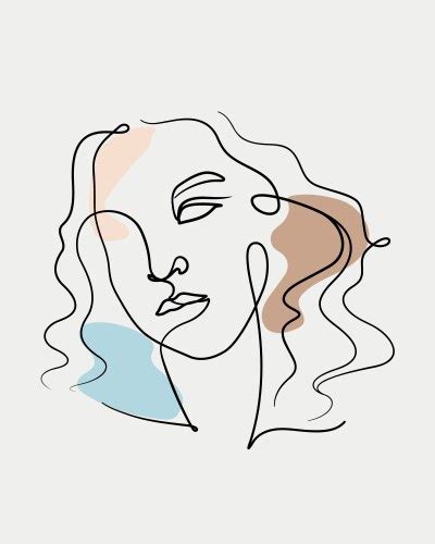 Continuous Line Abstract Face Vector Images Over 8900