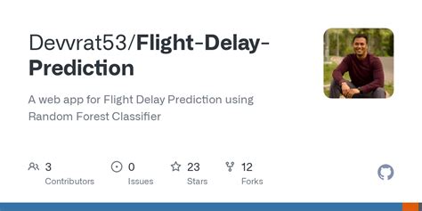 Github Devvrat53flight Delay Prediction A Web App For Flight Delay
