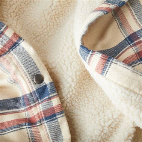 Womens Sherpa Lined Flannel Jacket Sherpa Fleece Lined Jacket Rapanui