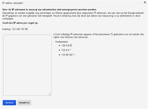 E N Of Meer Ip Adressen Uitsluiten Google Adwordsanalyseer Je Website