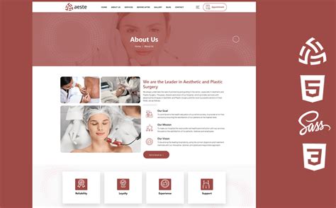 Aeste Aesthetic Plastic Surgery Html5 Css3 Theme Website Templateo9
