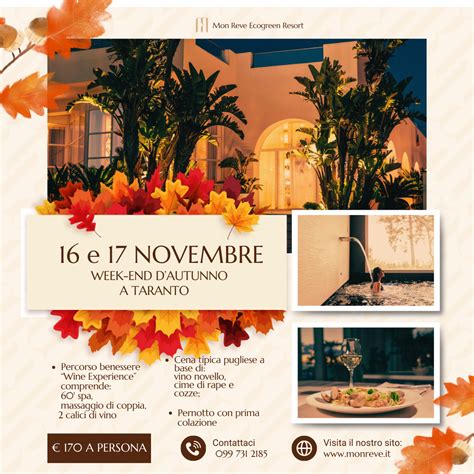 Week End Dautunno Cena Pernotto Monreve Resort