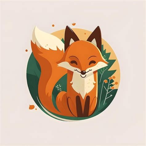 Premium Ai Image 2d Icon Illustration Of A Fox