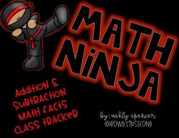 Math Ninja Fact Fluency Tracker By Rowdy In Second Ashly Spencer