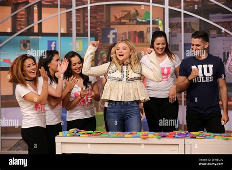 Actress Chloe Grace Moretz Is Seen On The Set Of Despierta America