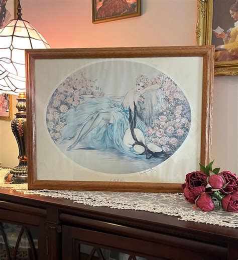 Vintage Louis Icart Framed Art Deco Print Etsy