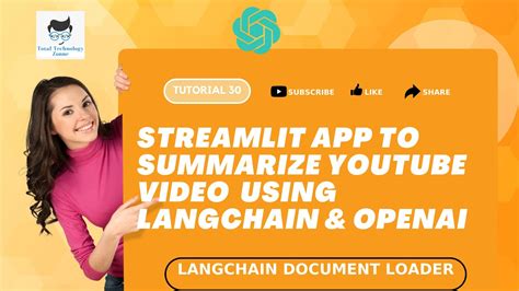 youtube video summariser streamlit app using langchain and openai