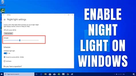 How To Enable Night Light On Windows 10 Youtube
