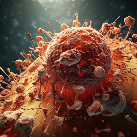 Coronavirus Or Flu Virus Isolated Microscopic View Of Floating