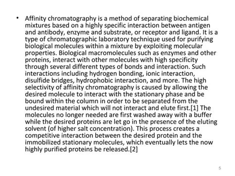 Affinity Chromatography Principles And Applications Ppt Chemistry