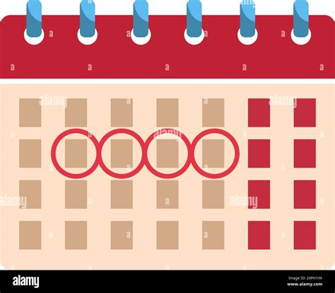 Calendar Is Marking The Length Of A Menstrual Cycle And Highlighting