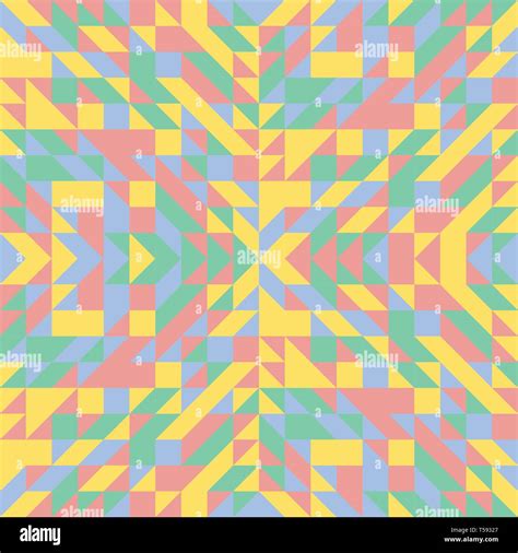Seamless Geometric Triangle Pattern Abstract Retro Vector Stock Vector