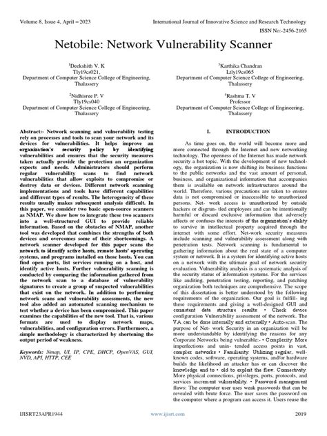 netobile network vulnerability scanner pdf vulnerability computing