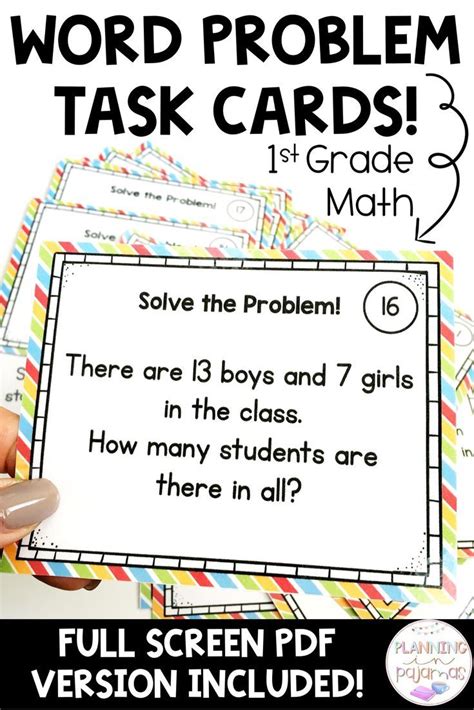Word Problem Solving Task Cards Addition And Subtraction Math Center Addition And Subtraction
