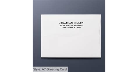 Simple Classic Typography Back Flap Return Address Envelope Zazzle