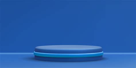 3d 현실적인 파란색 라운드 연단 밝은 배경에 장면과 플랫폼 수상 및 우승자를위한 디자인 받침대 벡터 그림 0명에 대한 스톡