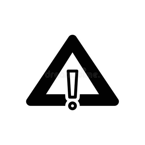 Black Solid Icon For Security Warning Security And Safety Stock