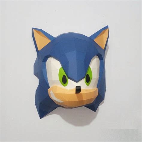 Molde De Decoracao D De Parede Cabeca Sonic Produtos Elo