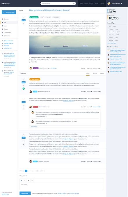 Question And Answer Wordpress Theme Qaengine