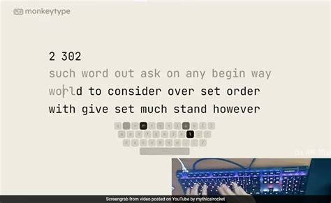 A Rocket Blasts Youtuber Achieves Typing Speed Of Over 300 Words Per Minute