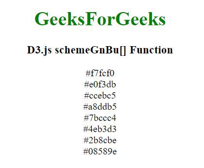 D Js SchemeGnBu Function GeeksforGeeks