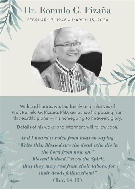 Prof Romulo G Pizaña 1948 2024 Up Alumni Website