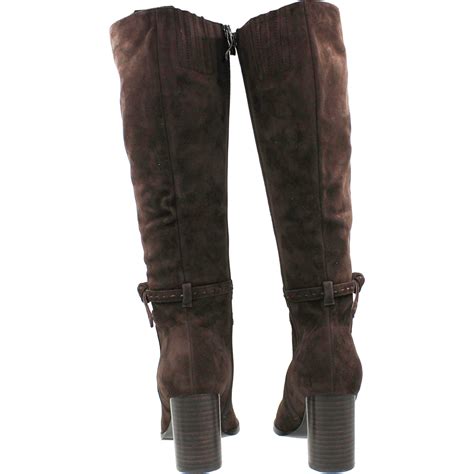 Django And Juliette Amirie Choc Suede Knee High Boots Shoebedoo