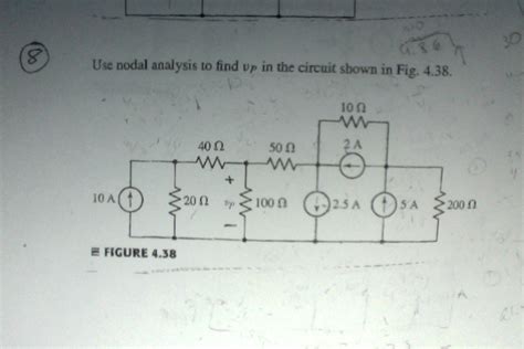 Solved Use Nodal Analysis To Find Vp In The Circuit Shown In Chegg