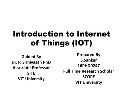 Internet Of Things Iot Ppt