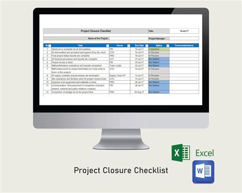 Editable Project Closure Template Project Management Project Execution Project Monitoring