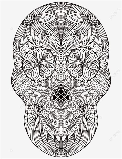 Hand Drawn Mexican Vector Art Png Hand Drawn Mexican Sugar Skull With