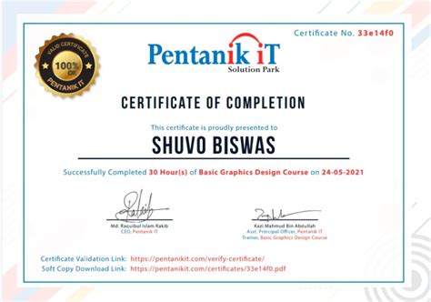 Shuvo Biswas On Linkedin My Certificate🥰