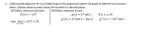 solved 2 104 use the algorithm for curve sketching to