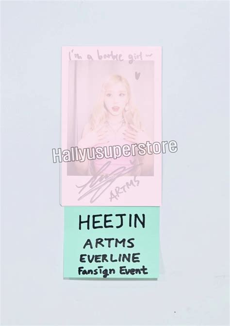 Heejin Of Artms Dall Hand Autographed Signed Polaroid