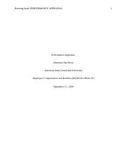 Performance Appraisal Unit 4 Submission Employee Compensation And