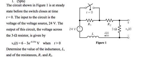 solved i spts the circuit shown in figure 1 is at steady