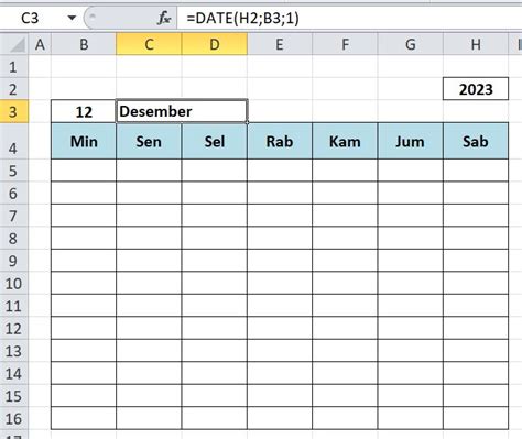 Cara Membuat Kalender Di Excel Yang Bisa Digunakan Selamanya Menggunakan Rumus Sederhana Depot