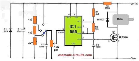 Simple DC Motor Speed Controller Circuits Explained OFF