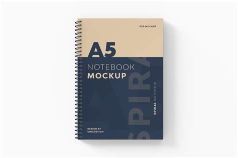 A5 Spiral Notebook Mockup Masterbundles