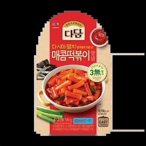 다담 매콤 떡볶이양념 140g 상품상세 Cj더마켓 Cj제일제당 공식몰