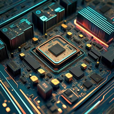 Premium Photo Glowing Circuit Board Complex Technology Inside Modern Computer