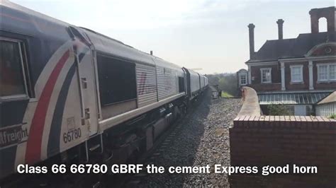 Market Harborough Station Class 66780 Gbrf The Cemex Express Good Horn