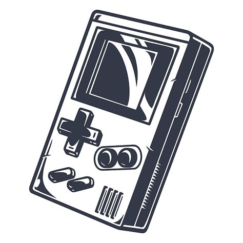 Portable Game Console Monochrome Label Premium Ai Generated Vector