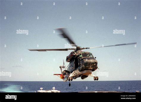 An Sh 2f Seasprite Helicopter Of Detachment 8 Light Helicopter Anti