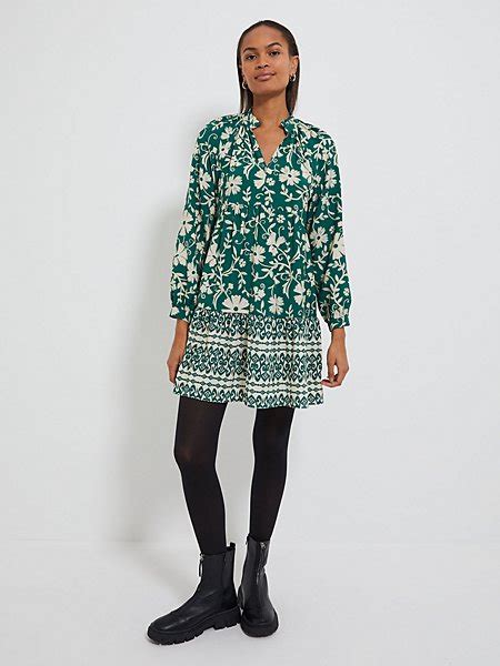 Orange Floral Long Sleeve Tiered Mini Dress Sale And Offers George At