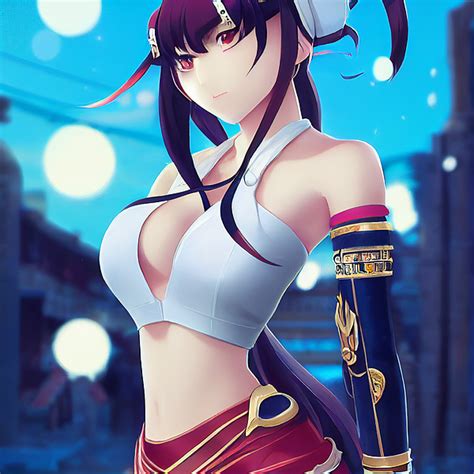 Detailed Digital Art Of Himeko Murata From Honkai Impact Style Of