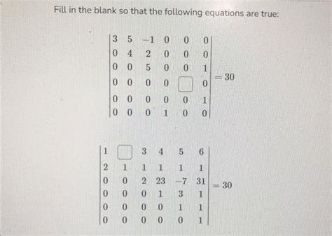Solved Fill In The Blank So That The Following Equations Are Chegg
